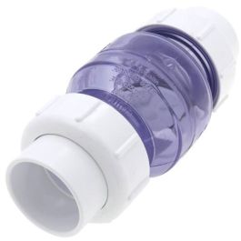 2" Clear PVC True Union Swing Check Valve | Drainage Connect