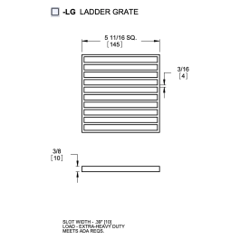 Josam 6" Square Ladder Grate | Drainage Connect