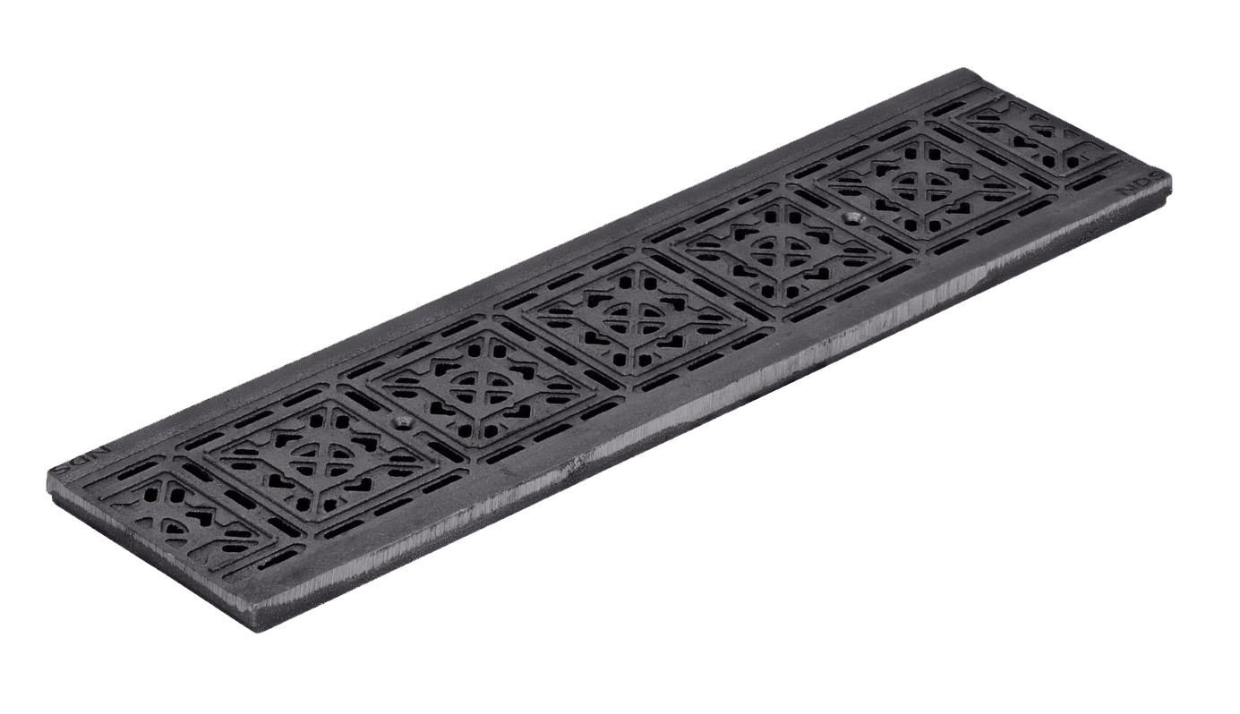 NDS Dura Slope Raw Iron Grate - Tile Pattern | Drainage Connect