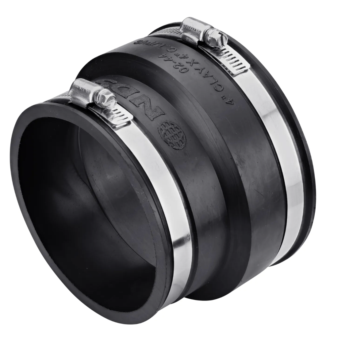 Flexible Elastomeric PVC Coupling for 4" Clay Pipe x 4" CI/PVC ...