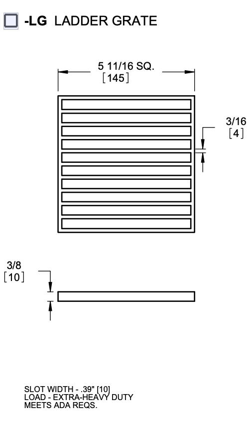 Josam 6" Square Ladder Grate | Drainage Connect