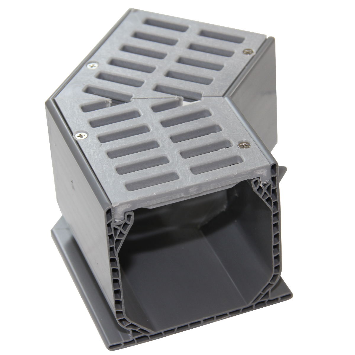 NDS Mini Channel Fabricated 45-Degree Elbow With Grate | Drainage Connect