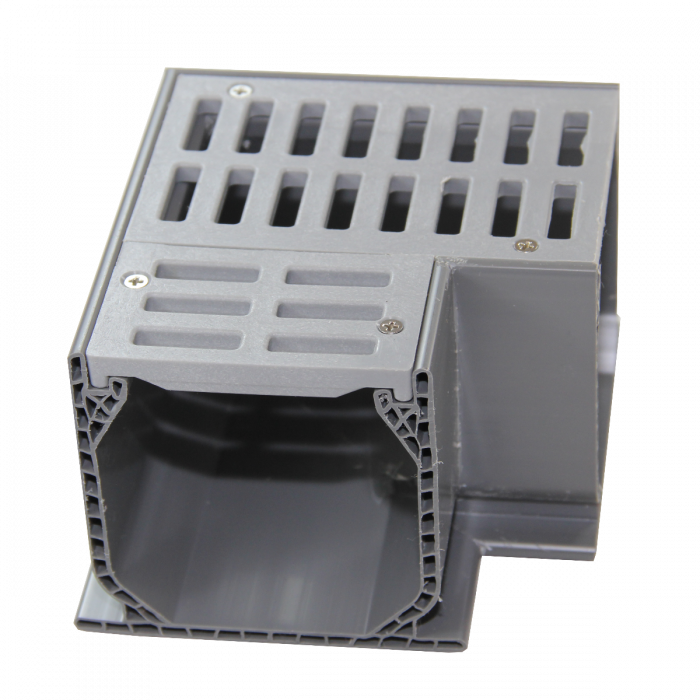 NDS Mini Channel Fabricated 90-Degree Elbow With Grate - Gray ...
