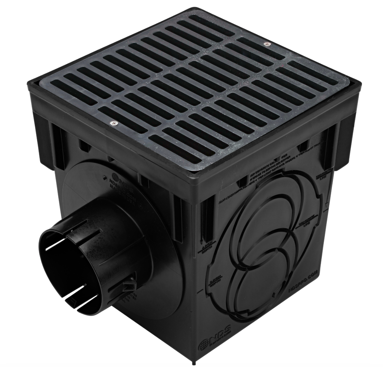 NDS 9" Catch Basin Kit (Black Grate) | Drainage Connect