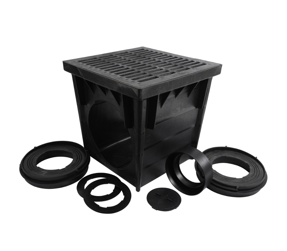 NDS 24" Catch Basin Kit (Black Grate) | Drainage Connect